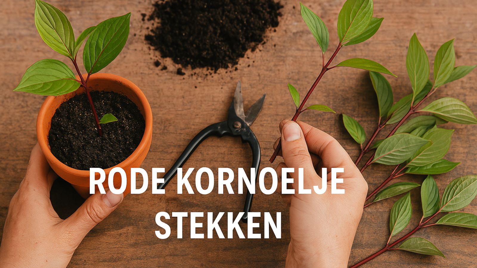 Rode kornoelje stekken: zo doe je dat stap voor stap